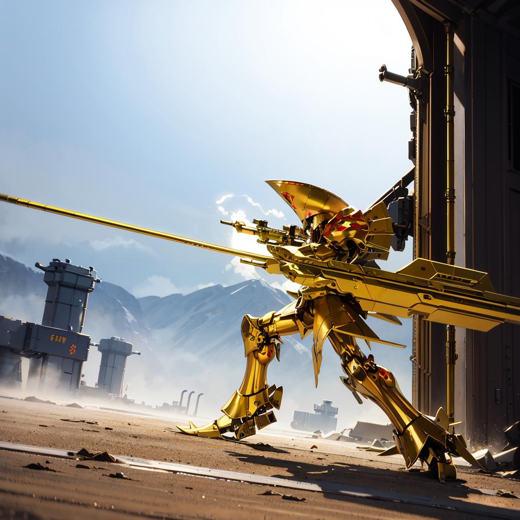 A close up of a robot standing in front of a building - SeaArt AI