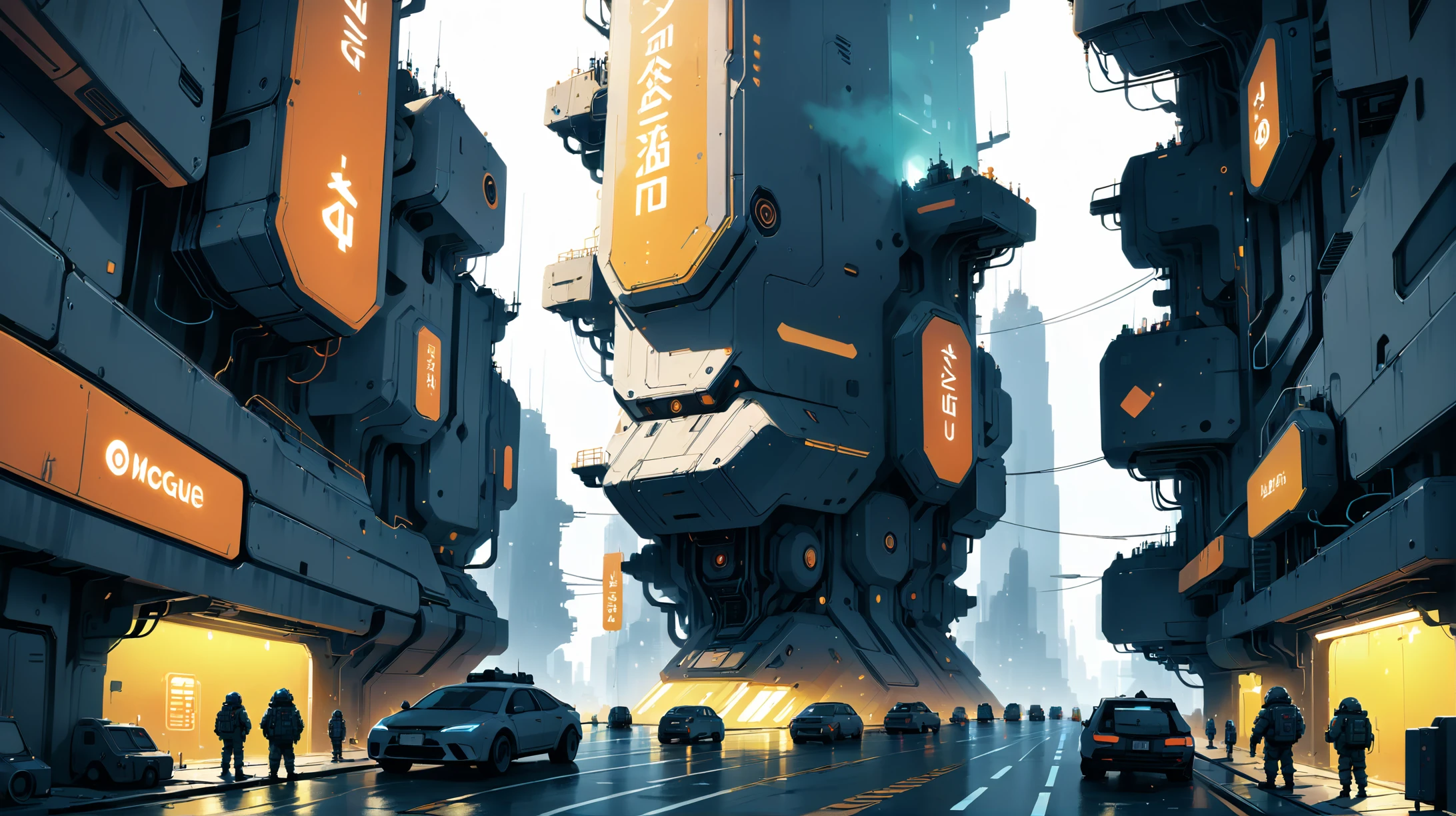 digital painting, amazing,indescribable scifi megacity outside of ...