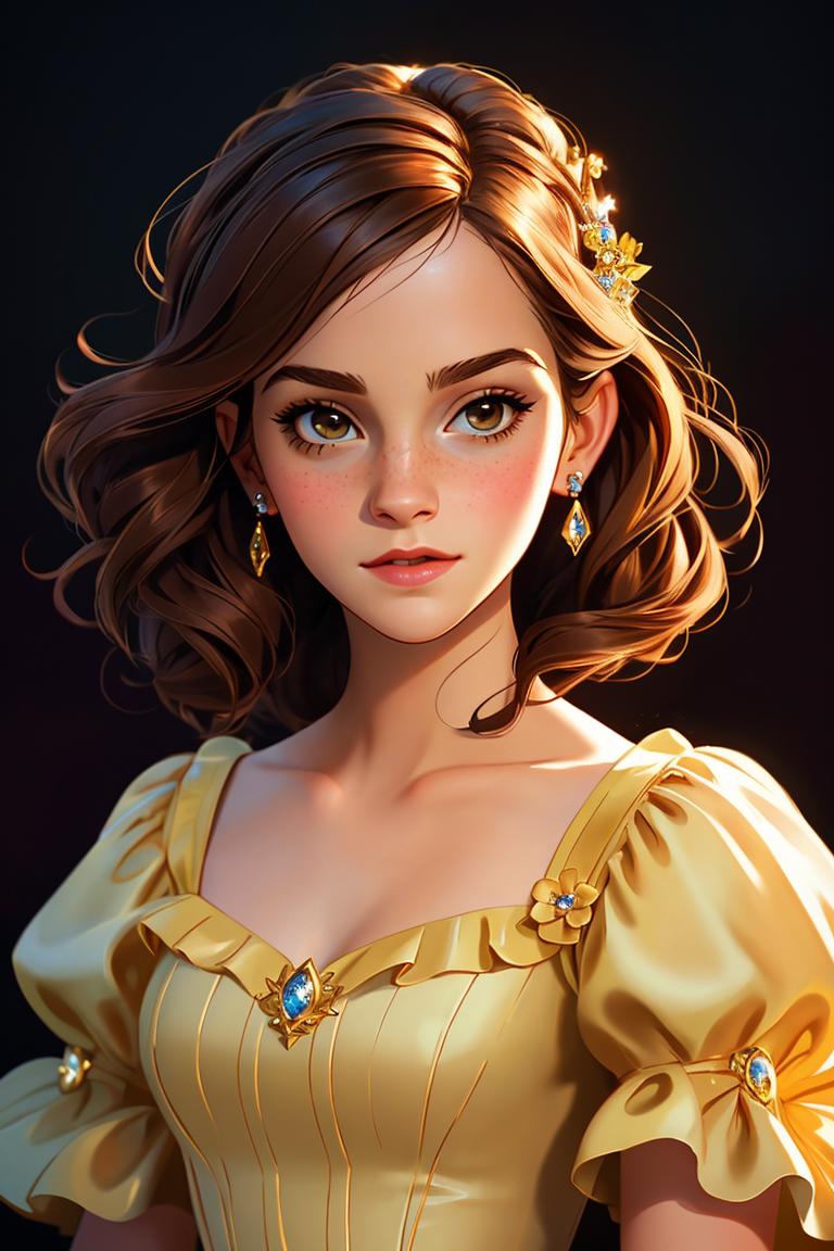 (princess),emma watson, belle - SeaArt AI