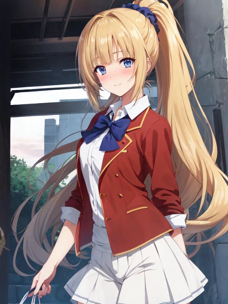 karu 1girl clear purpleblue violet eyes, medium breasts skindantation ...