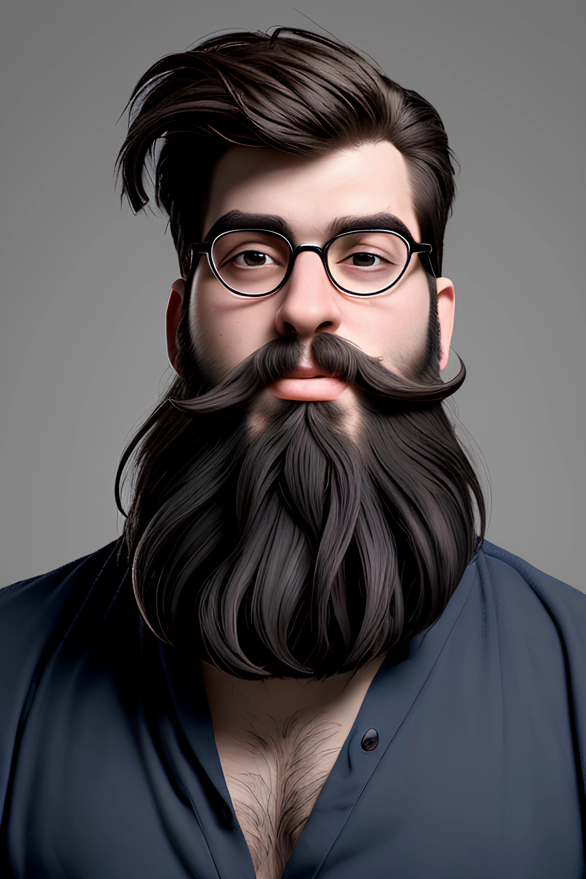 abstract obstinate dilettante young bearded man - SeaArt AI