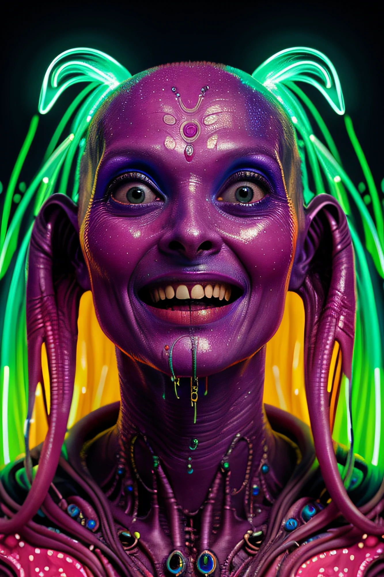 impossibly beautiful portrait of alien shapeshifter entity, insane ...