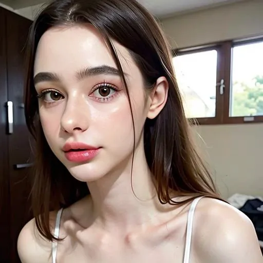 pale skin, realistic humid skin, extremely detailed face, extremely detailed eyes, v-shaped slim ...