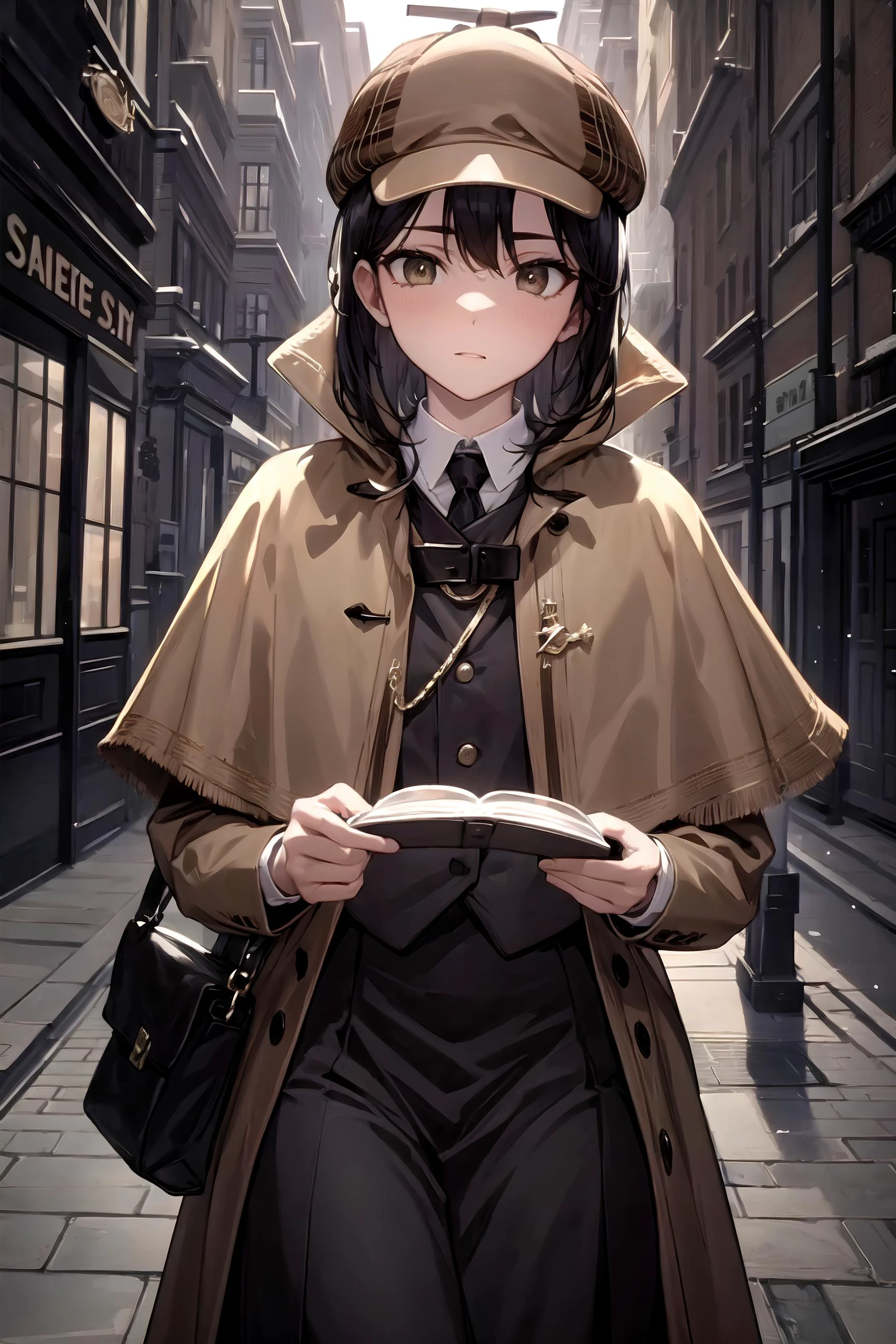 masterpiece, best quality, deerstalker, standing, detective - SeaArt AI