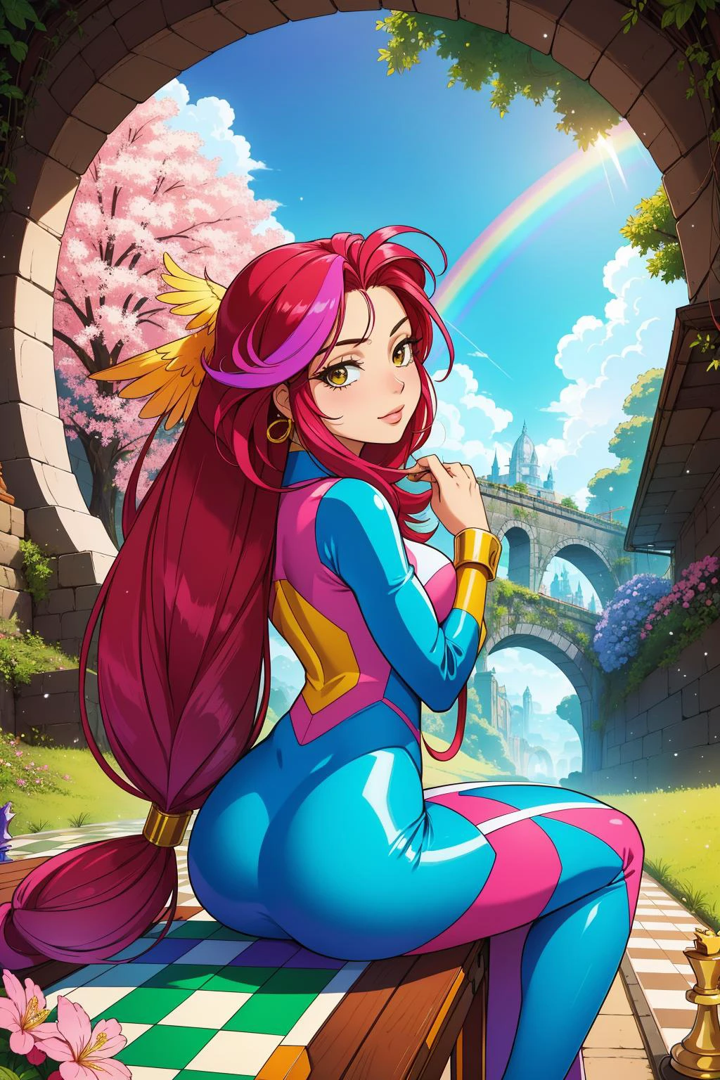 1girl, (colorful art by Jim Lively:1.2) and (Patricia Piccinini:1.1) , dramatic Concept art ...