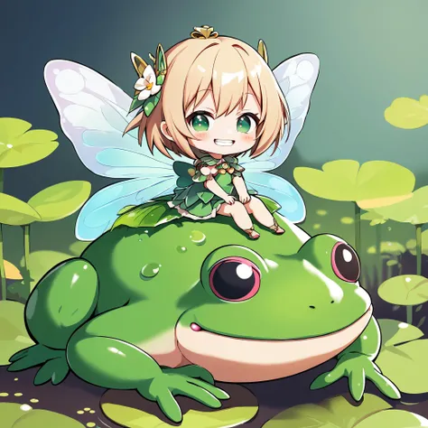 cute chibi frog - SeaArt Al - Free Al Art Generator