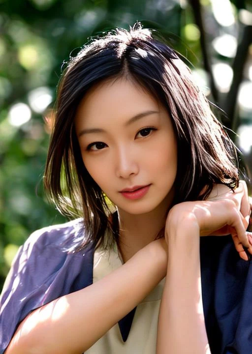 solo, asian woman, japanese actress, 1girl, blurry background - SeaArt AI