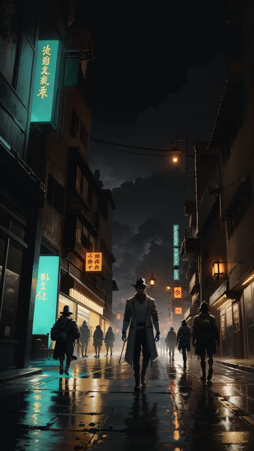 dreamlikeart, Detailed cyberpunk background rainy, futuristic neon ...