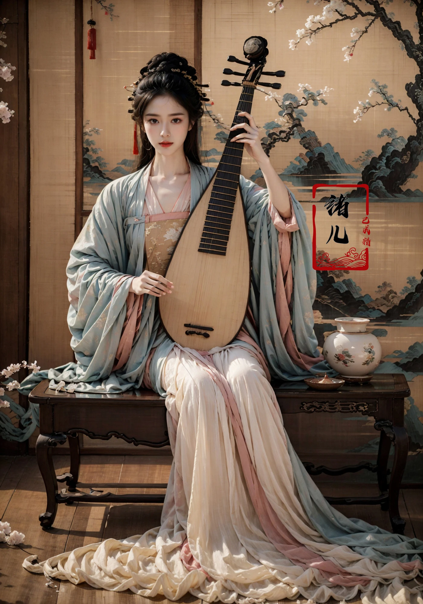 (masterpiece,best quality,realistic), hanfu,chinese_clothes - SeaArt AI