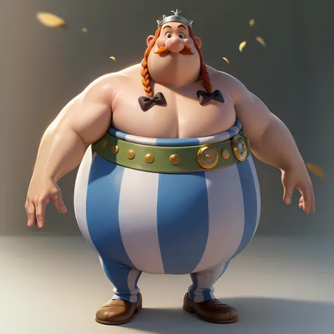 A close up of a cartoon character with a big belly - SeaArt AI