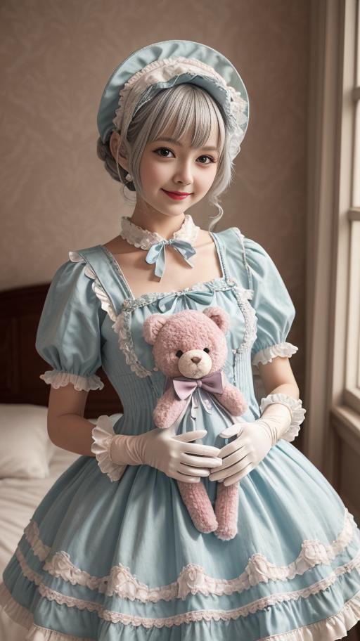 Asian Babe,Lifting Skirt,Breasts created with SeaArt AI