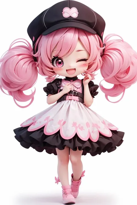 chibi,cute,white background,simple background,1girl - SeaArt AI