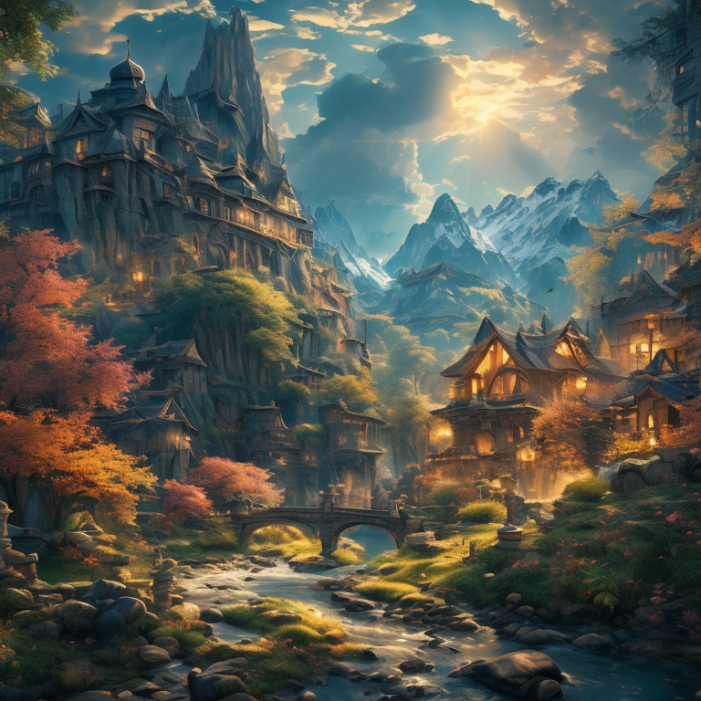 Daily-Challenge,Event,Feature,Cartoon,Landscape created with SeaArt AI