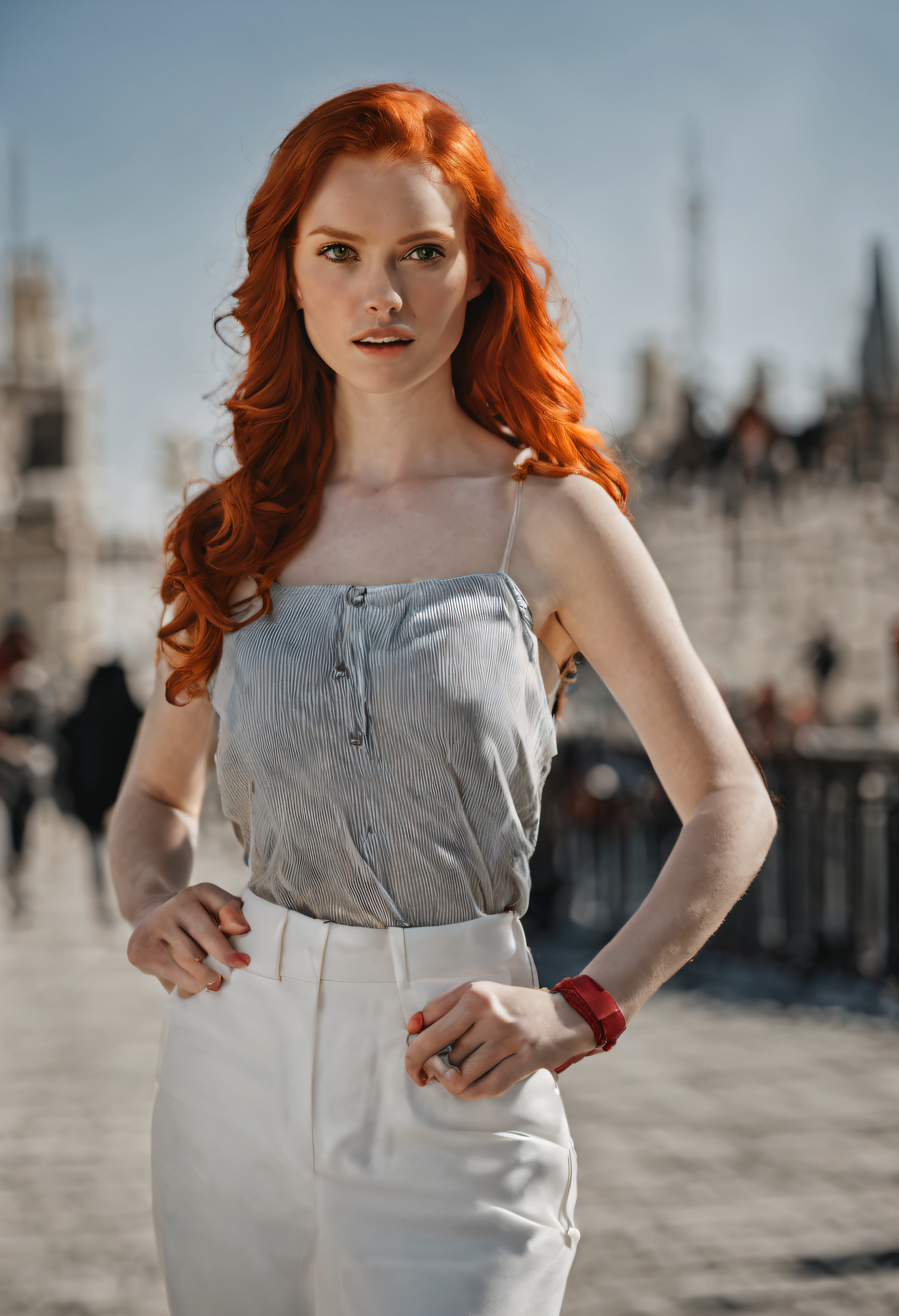 Breasts,babe,redhead created with SeaArt AI